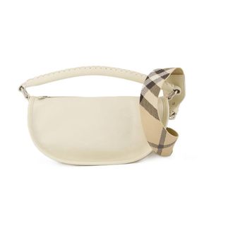 Burberry Wei&szlig;e Leder-Schultertasche mit Tragegriff - - Bags - Damen - Wei&szlig; - ONE SIZE
