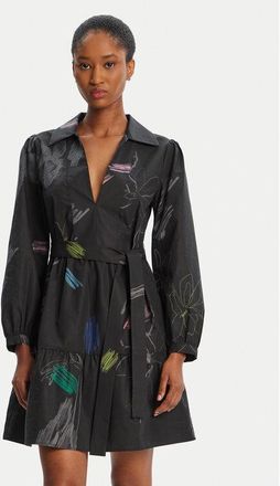 Desigual Kleid für den Alltag Pisos 25WWVW06 Schwarz Regular Fit