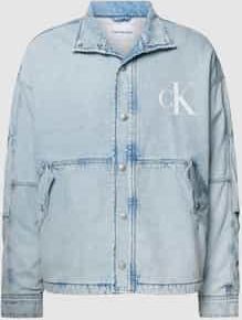 Calvin Klein Jeans Oversized Jeansjacke mit Label-Print