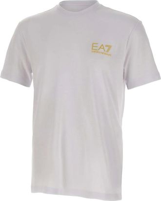 Emporio Armani Emporio Armani Ea7, Homme, Tops, Blanc, Taille: XS Gold Label T-shirt &agrave; col rond en jersey de viscose