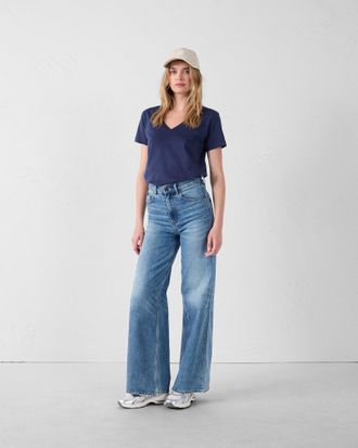 Jott T-Shirt col V Marine Sofy - Taille S