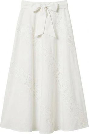 Twinset Femme, Jupes, Blanc, Taille: 34 FR Midi Skirt