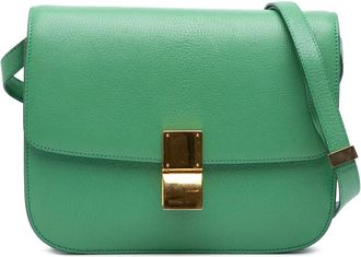 Celine Hobo Bags - Medium Calfskin Classic Box - Gr. unisize - in Grün - für Damen