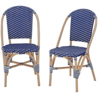 Sweeek 2er Set Bistrost&uuml;hle aus Rattan und Polyrattan