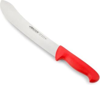 Arcos Fleischermesser und Fleischmesser - Edelstahlklinge 25 cm - Griff aus Polypropylen, Ideal f&uuml;r Fleischverarbeitung - Rot, Serie 2900