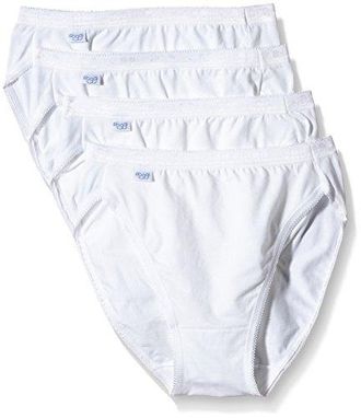 sloggi Basic+ Tai - Lot de 3 - Blanc - Culotte &eacute;chancr&eacute; Taille Haute Femme - Tr&egrave;s Confortable - Coton Doux et Respirant, avec Ceintures &eacute;lastiques - Disponib
