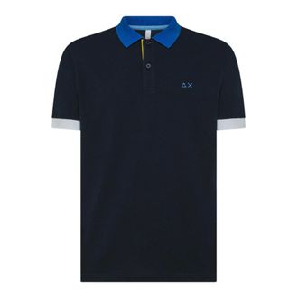 Sun 68 Homme, Tops, Bleu, Taille: M Polo en coton &agrave; manches courtes