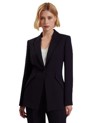 Ted Baker London MANABL Einreihiger, taillierter Blazer, Marineblau, Navy, 32