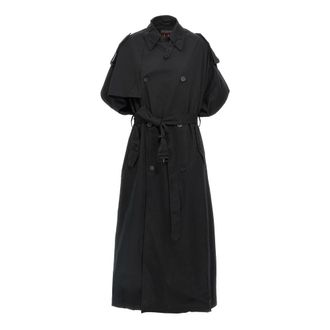 Balenciaga Stole Trench Coat - - Coats - Damen - Schwarzk - ONE SIZE