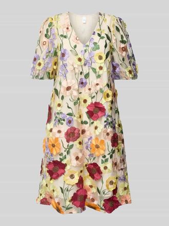 Vero Moda Knielanges Cocktailkleid mit V-Ausschnitt Modell FLOWERING