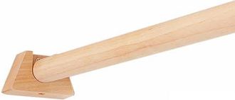 Generic Tringle &agrave; rideaux en bois de h&ecirc;tre massif avec support de style romain simple - Installation lat&eacute;rale - Kit de montage complet pour si&egrave;ge (260 cm) - S