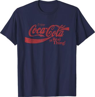 Coca Cola Ware T-Shirt, Unisex, Kurzarm, Blau, S, Klassisch, Einfarbig, Sommer