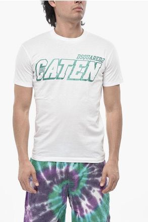 Dsquared2 Crewneck T-Shirt COOL FIT Solid-Colored With Front Print size M