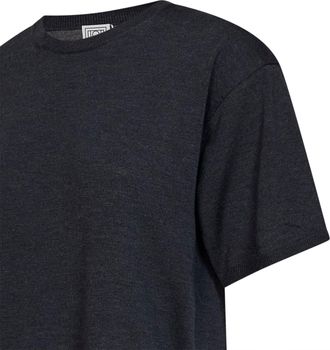 Toteme Lyocell and Cashmere Knit T-Shirt - Grey