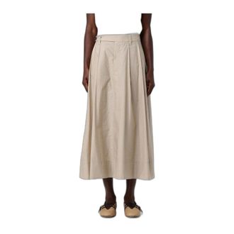 Brunello Cucinelli Jupe Sartorial avec Monili - Femme - Jupes - Beige - Taille: 36 FR