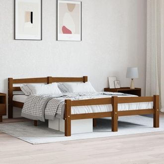 vidaXL Massivholzbett Honigbraun Kiefer 120x200 cm vidaXL