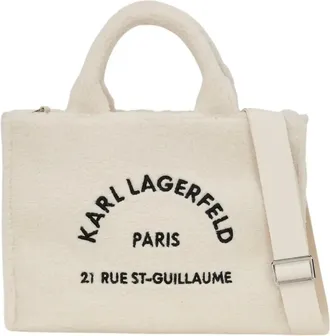 Karl Lagerfeld Femme, Sacs, Blanc, Taille: ONE Size Karl Lagerfeld Cabas A Vision Of The Future A4W50013 Blanc