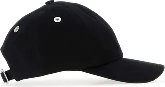 Ami Womens Black Cotton Baseball Cap Noir Cappelli Hat