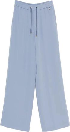 Herno Femme, Pantalons, Bleu, Taille: 40 FR Drawstring Palazzo Pants