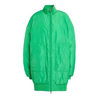 Patrizia Pepe Femme, Manteaux, Vert, Taille: 40 FR Long Bomber Jacket with Quilted Back