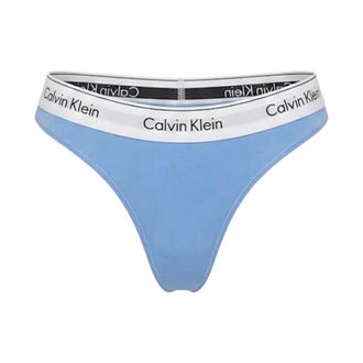 Calvin Klein Femme, Sous-v&ecirc;tements, Bleu, Taille: 38 FR Icon Cotton Modal Thong