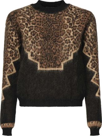 Dondup Gerippter Crew Neck Pullover in Schwarz - - Knitwear - Damen - Mehrfarbig - S