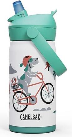 Camelbak THRIVE FS KIDS VSS 12OZ Trinkflasche Sport - vakuumisolierter Edelstahl - auslaufsicher - h&auml;lt Wasser eiskalt - f&uuml;r kleine Abenteurer - Biking Dogs, G