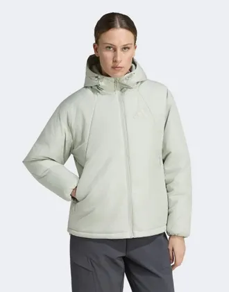 adidas Terrex Multi Primaloft - Isolierte Kapuzenjacke in Halo Green-Gr&uuml;n