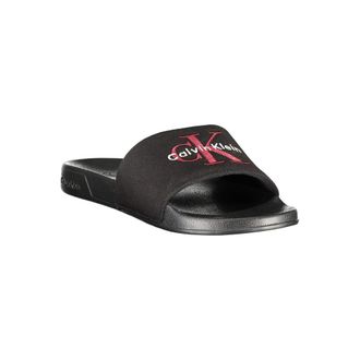 Calvin Klein Logo-Embroidered Slipper - Black