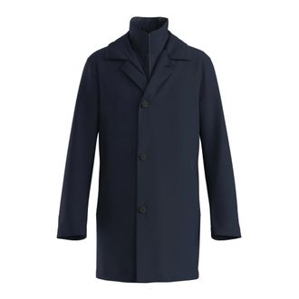 HUGO BOSS Homme, Manteaux, Bleu, Taille: S Single-Breasted Manteaux