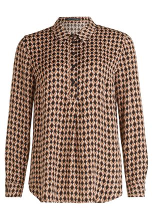 Betty Barclay Damen Longbluse Langarm Beige/Schwarz,44