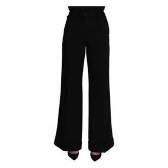 Dolce & Gabbana Wundersch&ouml;ne Hose mit weitem Bein - - Trousers - Damen - Schwarzk - XS