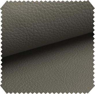 Novely NEUSS - Genarbtes Kunstleder - Möbelstoff in Echtleder-Optik - Robuster Polsterstoff - Pflegeleichte Meterware 1lfm | Farbe: 20 Grau Braun