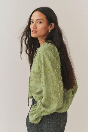 Next Langarmbluse Lang&auml;rmelige Bluse aus getuftetem Jacquard (1-tlg)