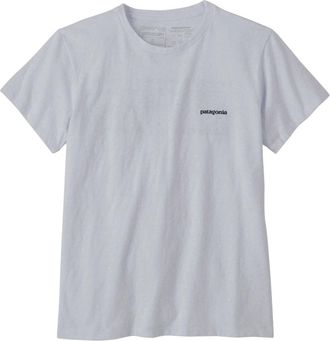 Patagonia Femme, Tops, Blanc, Taille: 38 FR P-6 Logo Responsibili-Tee
