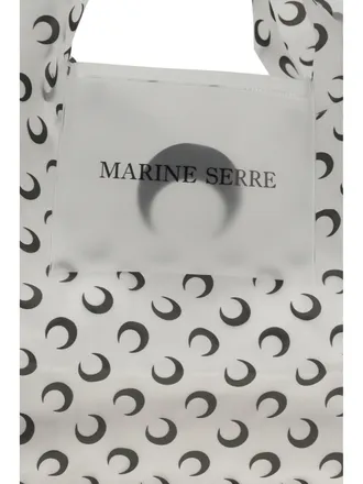 Marine Serre Luna Synthetic Tote Bag - White