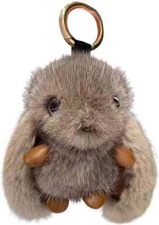 Generico Joli porte-cl&eacute;s en peluche en forme de lapin, porte-cl&eacute;s en forme de lapin doux et poilu | Porte-cl&eacute;s en fourrure de lapin artificiel - Pendentif poup