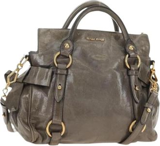 Miu Miu Sac &agrave; main Pre-owned - Femme - Pre-owned - Gris - Taille: ONE Size