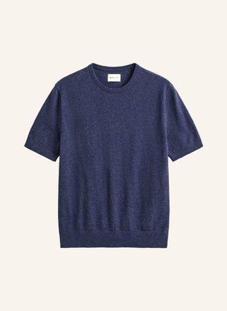 GANT Strickshirt Mit Leinen blau