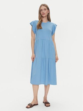 Vila Kleid für den Alltag Summer 14087542 Grün Loose Fit