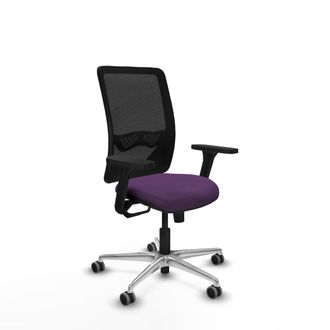 Piqueras y Crespo Gepolsterter Stuhl Zulema mit 3D-Armlehnen, h&ouml;henverstellbare Lendenwirbelst&uuml;tze, ausgestattet mit 3 Positionen und Schneideschaum, mit Rollen von 65 