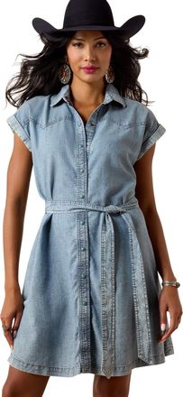 Ariat Womens Hampton Denim Dress in Medium Blue, Size 2X-Large, by Ariat
