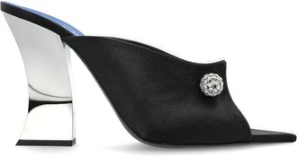 Lanvin Femme, Chaussures, Noir, Taille: 41 EU Mules &agrave; talons en satin