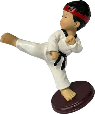 Aboofan Skulptur Aus Harz Harzdekor Puppenornament Harzfigur Eines Jungen Taekwondo-jungenornament Jungenornament Tortendekoration Harzfiguren-verzierung Taek