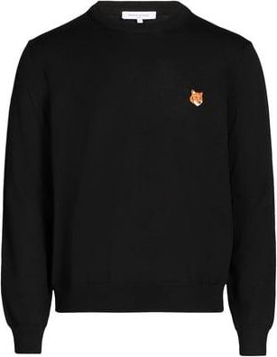 Maison Kitsun&eacute; Pull Fox Regular en laine m&eacute;rinos