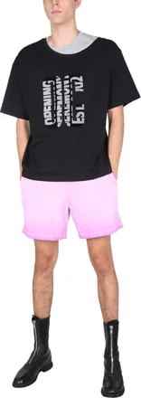 Opening Ceremony Double Collar Cotton T-Shirt - Black