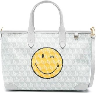 Anya Hindmarch Femme, Sacs, Multicolore, Taille: ONE Size Sac en toile avec impression de visage souriant