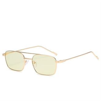 Generic Lunettes De Soleil &Agrave; Petite Monture En M&eacute;tal For Hommes, For Sports Plein Air Et Conduite(Green)