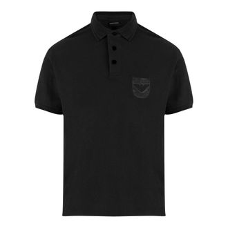 Emporio Armani Polo-Shirt aus Baumwolle mit Logo - - Tops - Herren - Schwarzk - 2XL