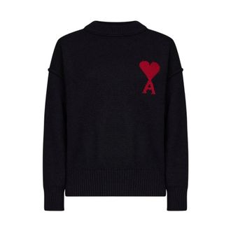 Ami De Coeur Wollpullover - - Knitwear - Damen - Schwarzk - M